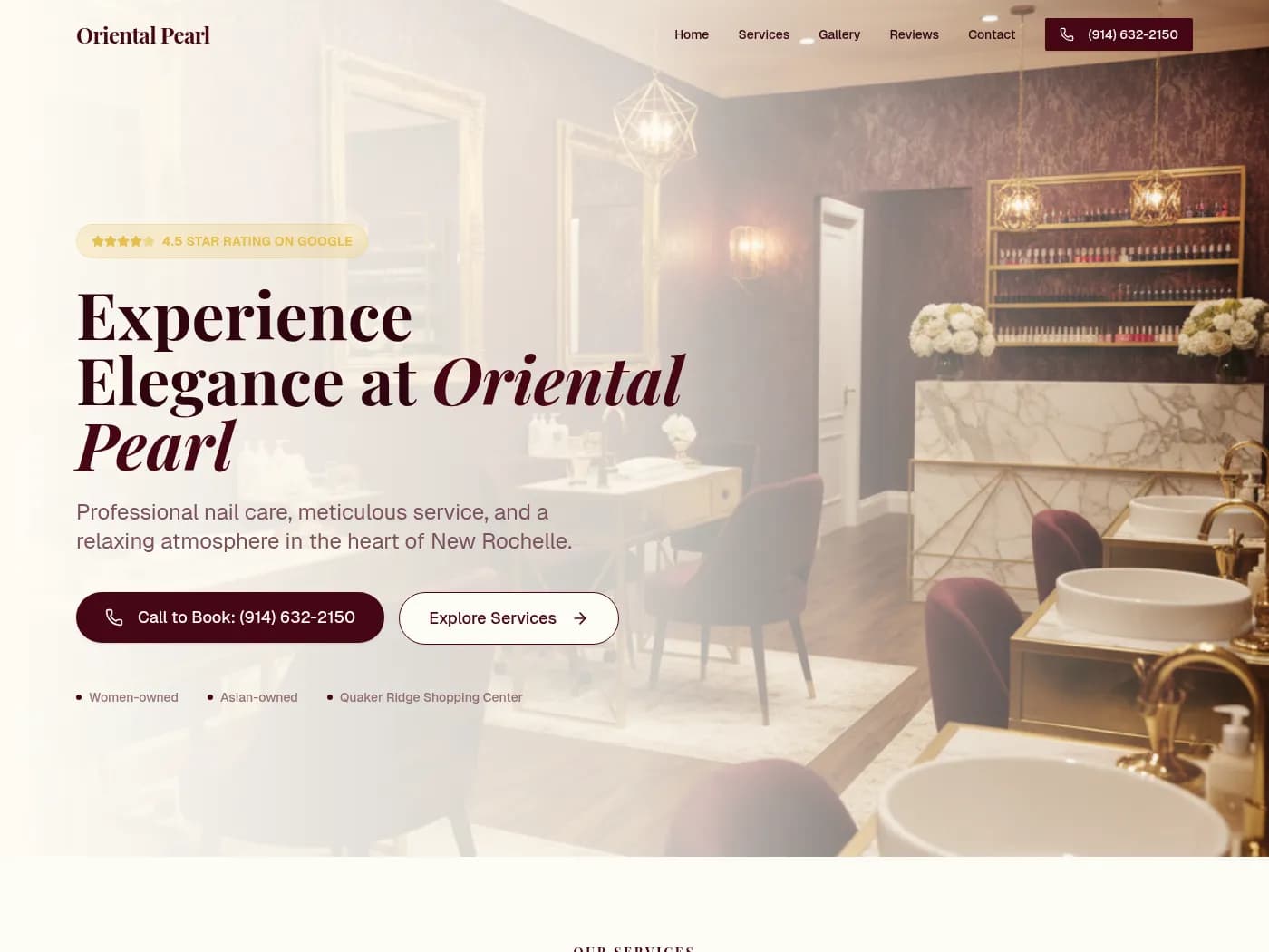 Oriental Pearl Nail Spa Web
