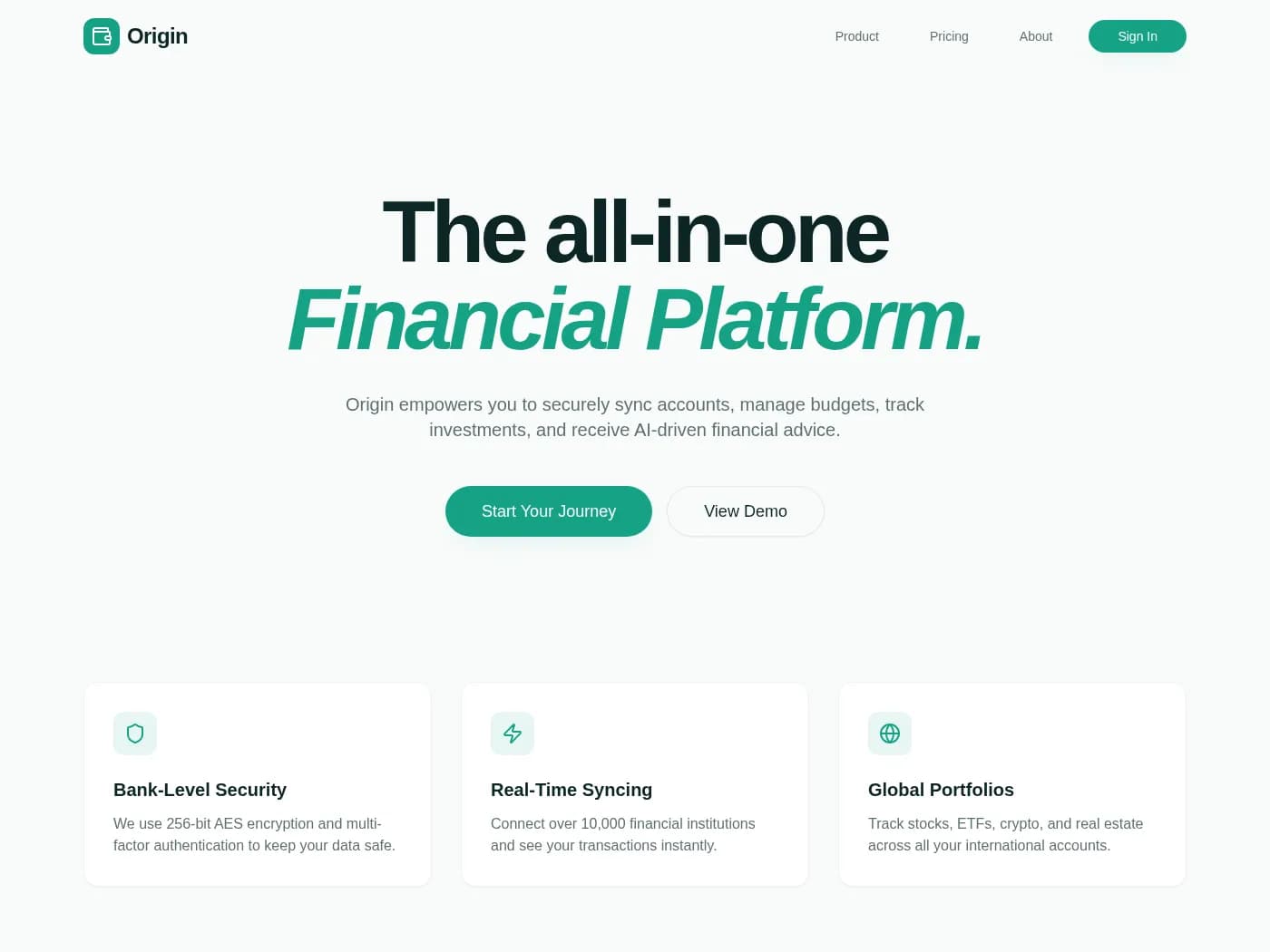 Origin Finance Replica