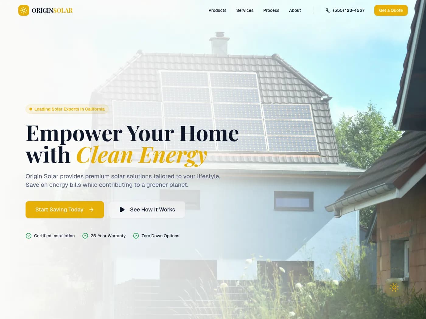 Origin Solar Website