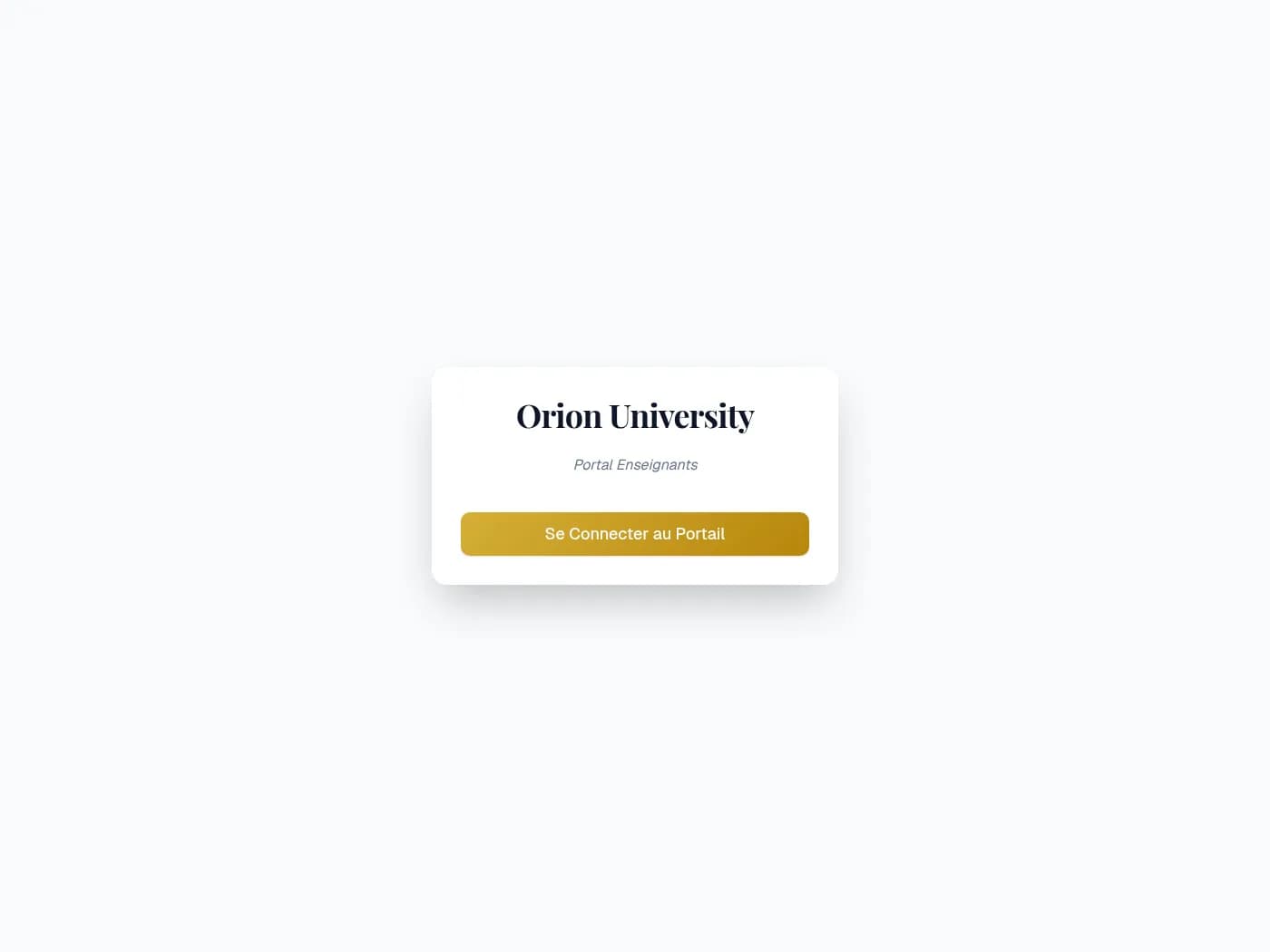 Orion Teacher Portal