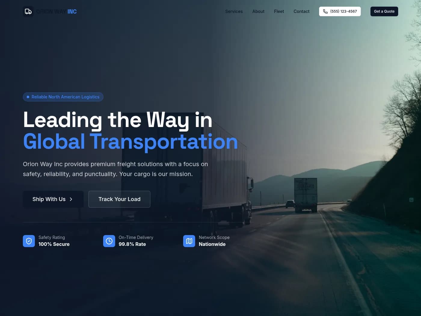 Orion Way Trucking Site
