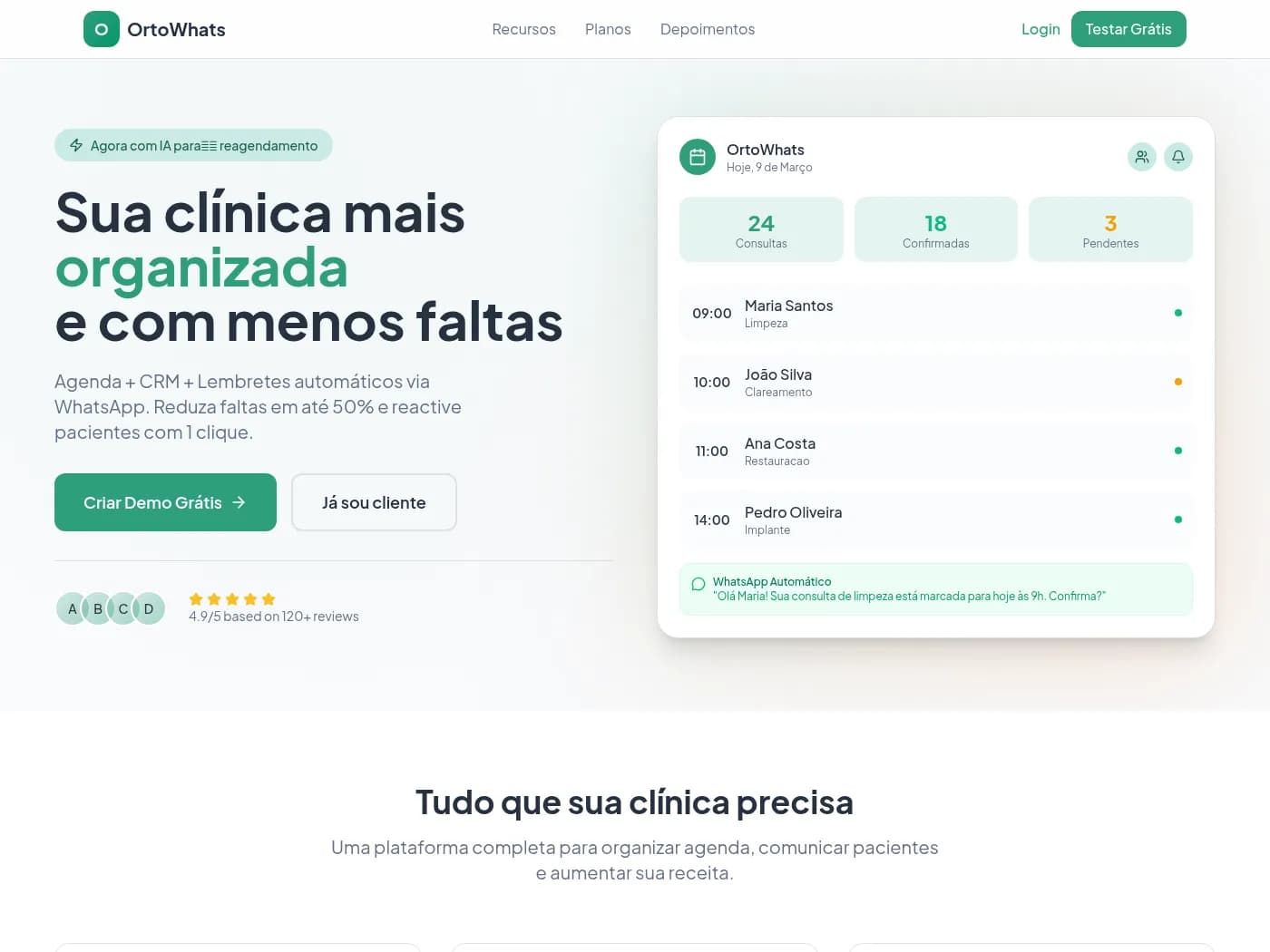 OrtoWhats Dental CRM