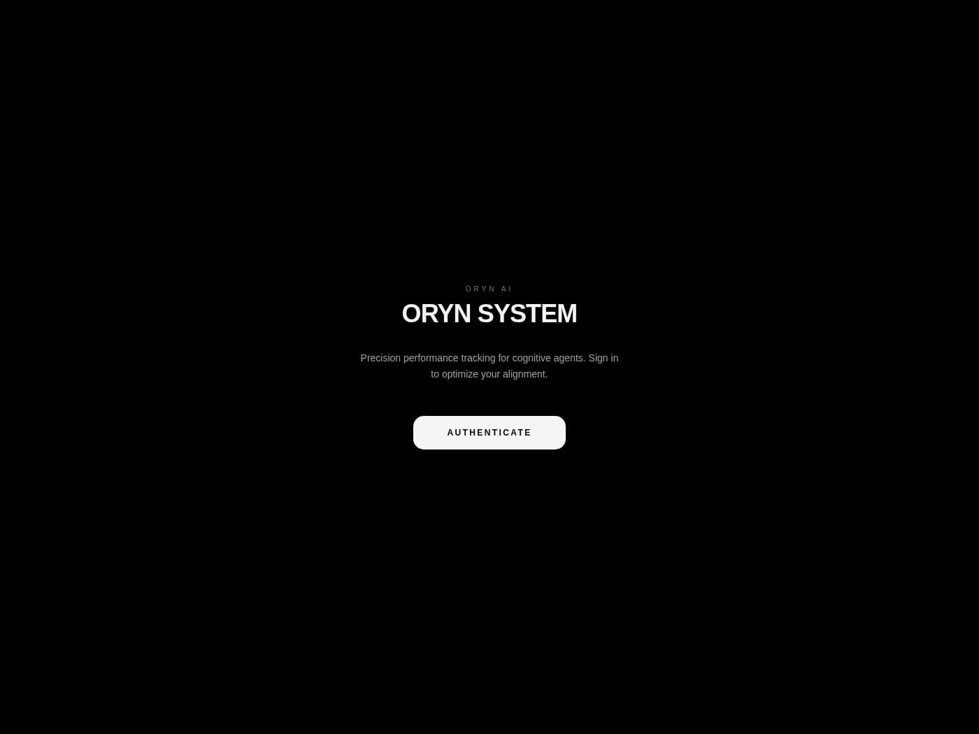Oryn System Dashboard