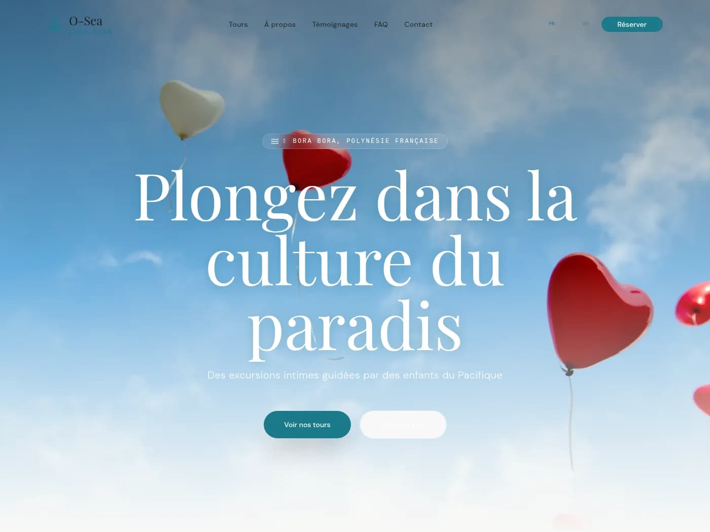 O-Sea Bora Bora Web Experience