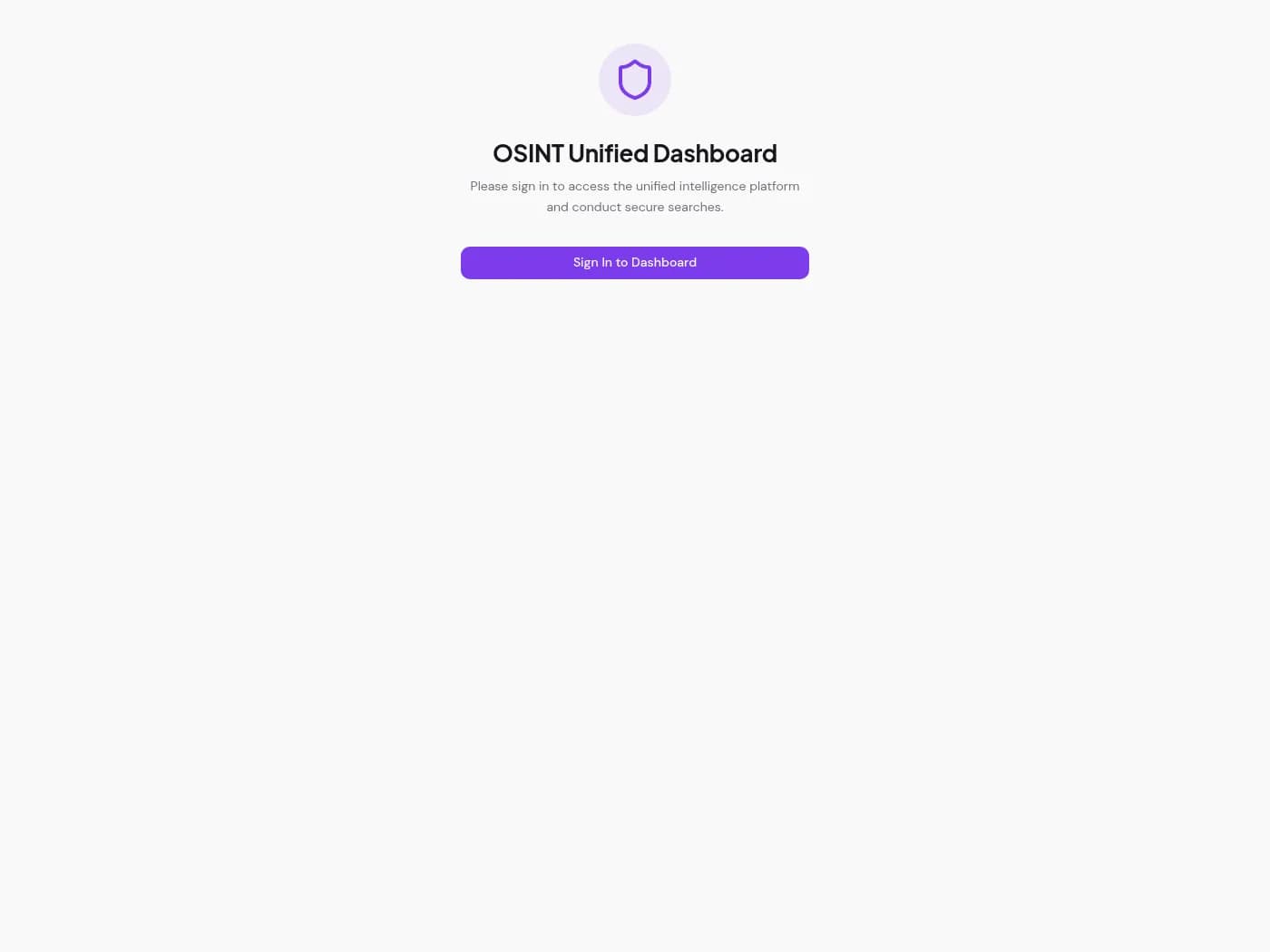 OSINT Unified Dashboard