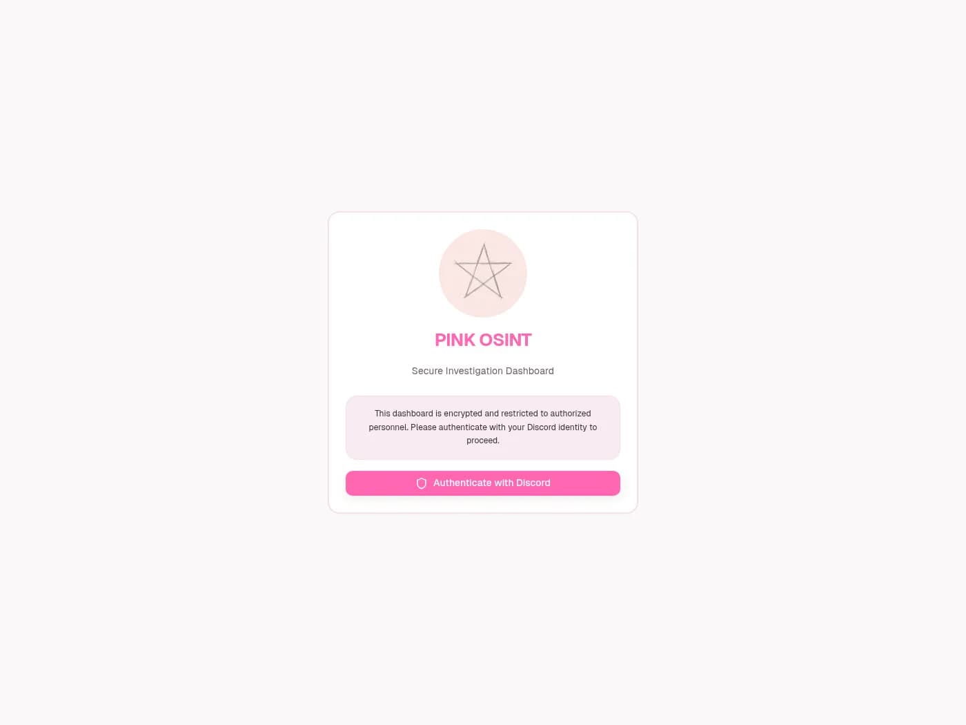 Pink OSINT Dashboard