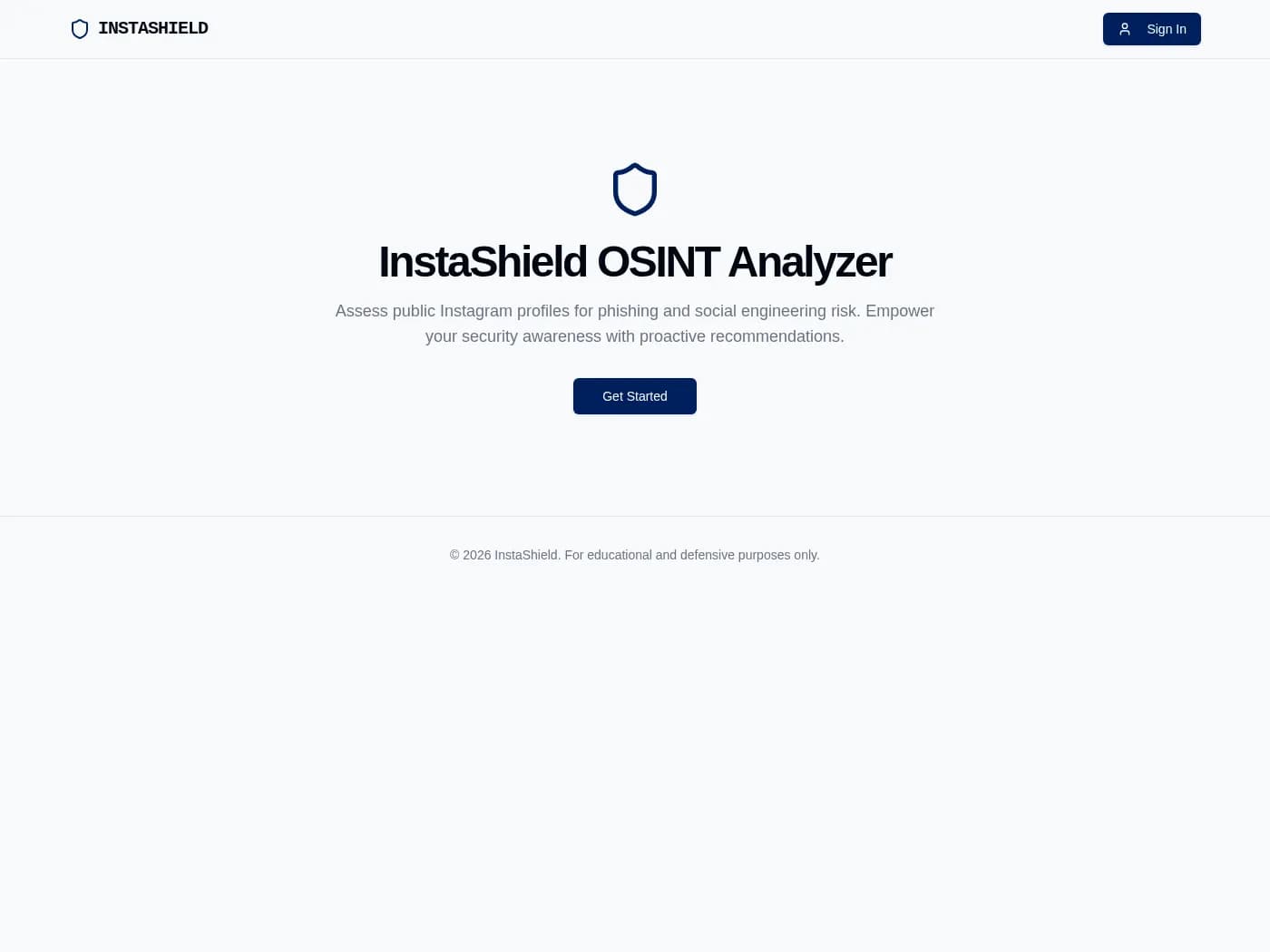 InstaShield OSINT Analyzer