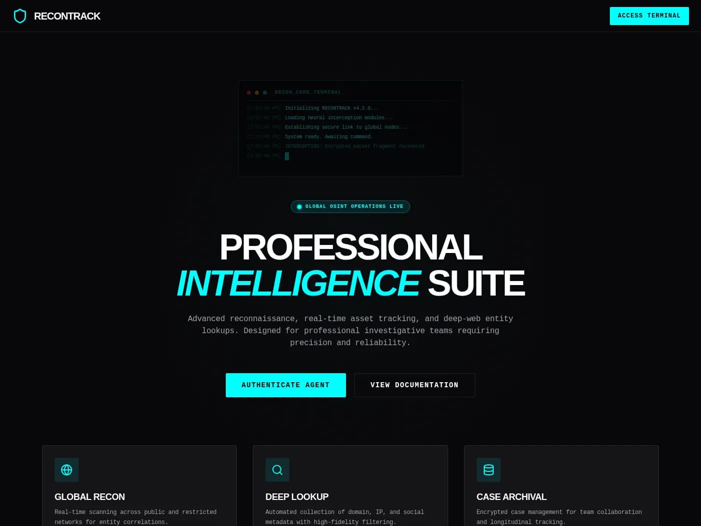 ReconTrack OSINT Suite