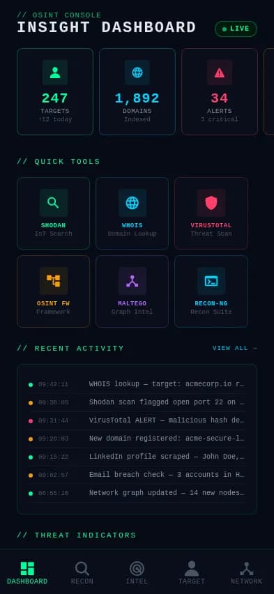 OSINT Insights UI