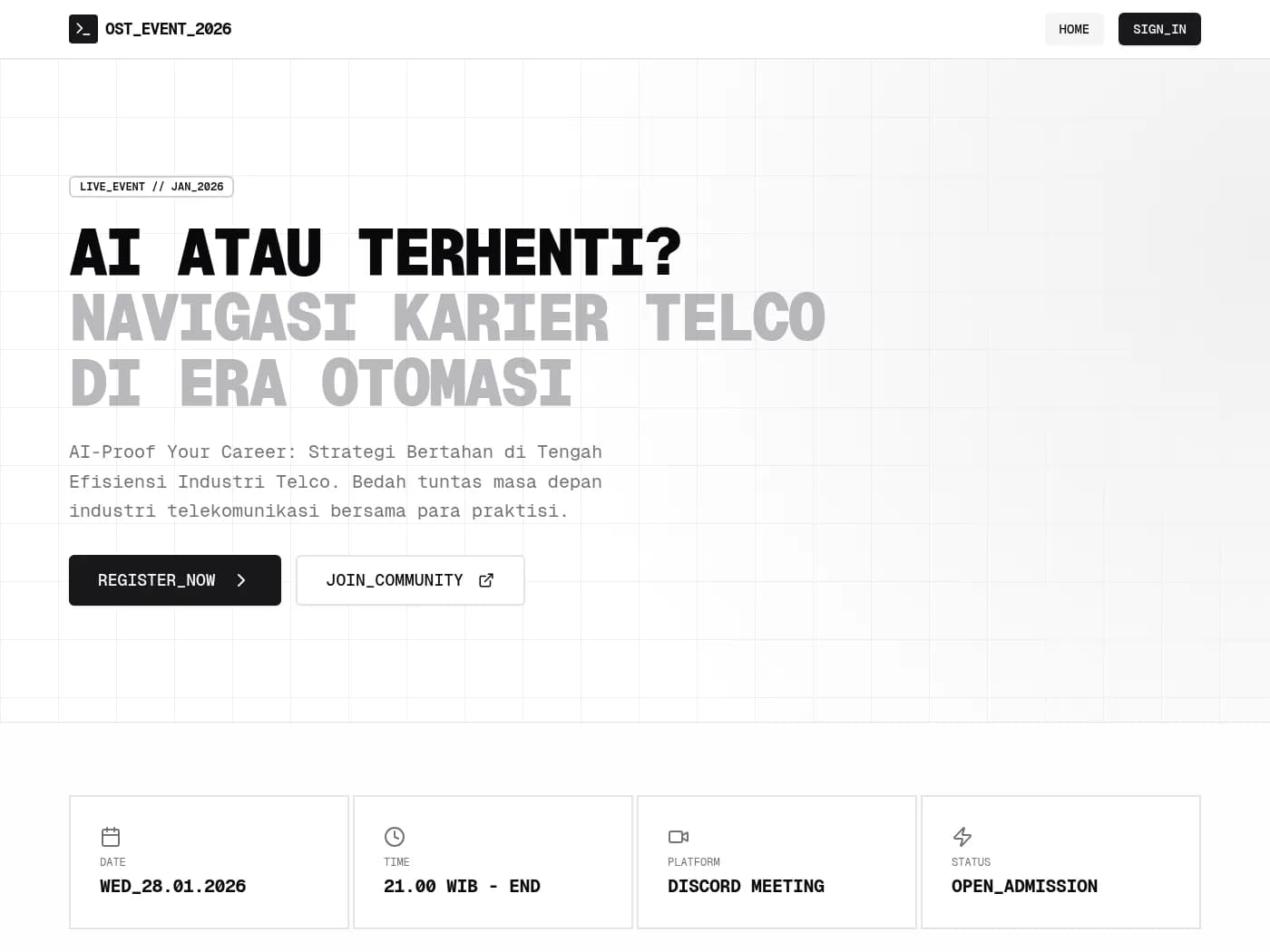 OST Event Registration
