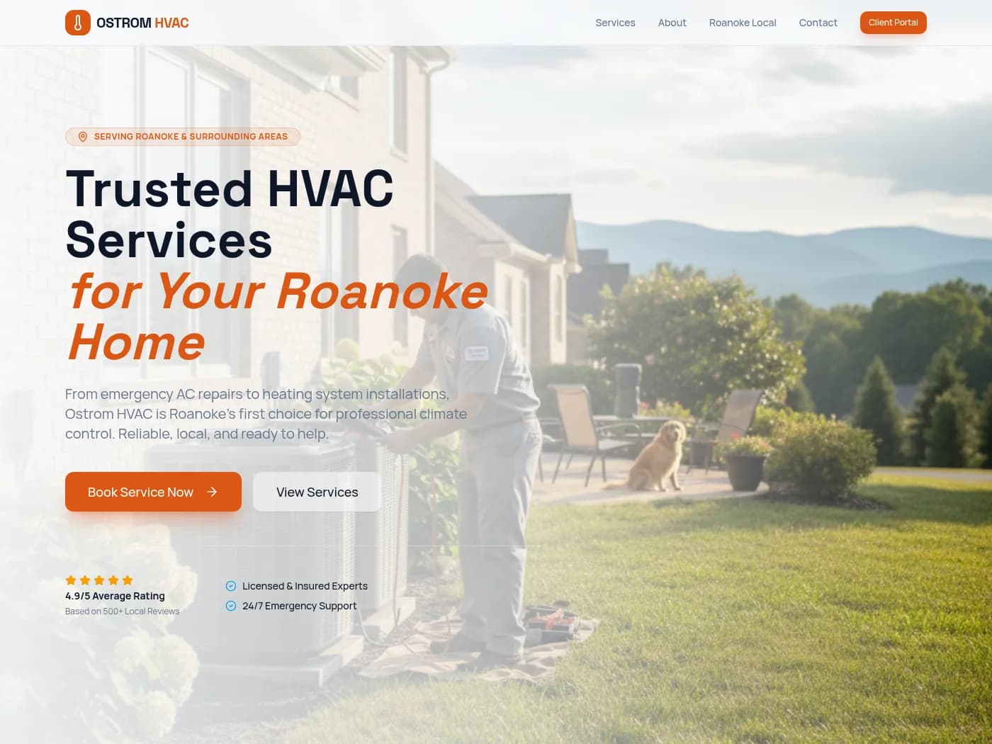 Ostrom HVAC Web Portal