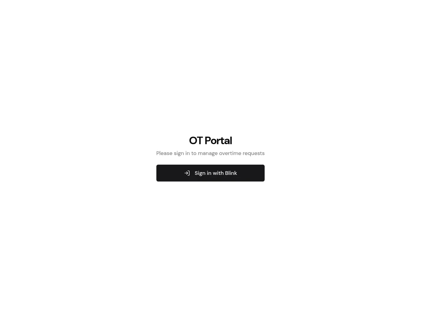 Overtime Management Portal
