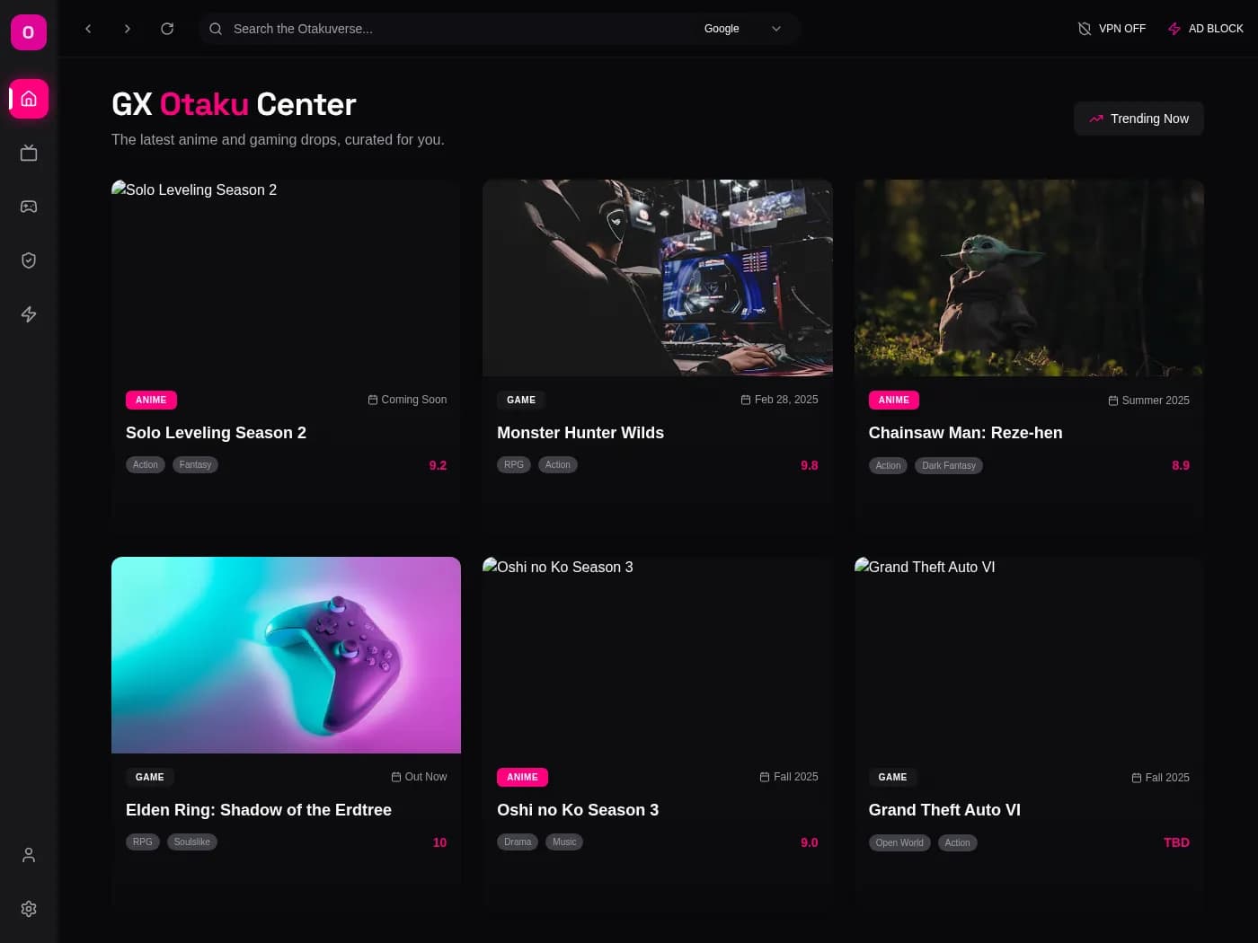 Otaku GX Browser