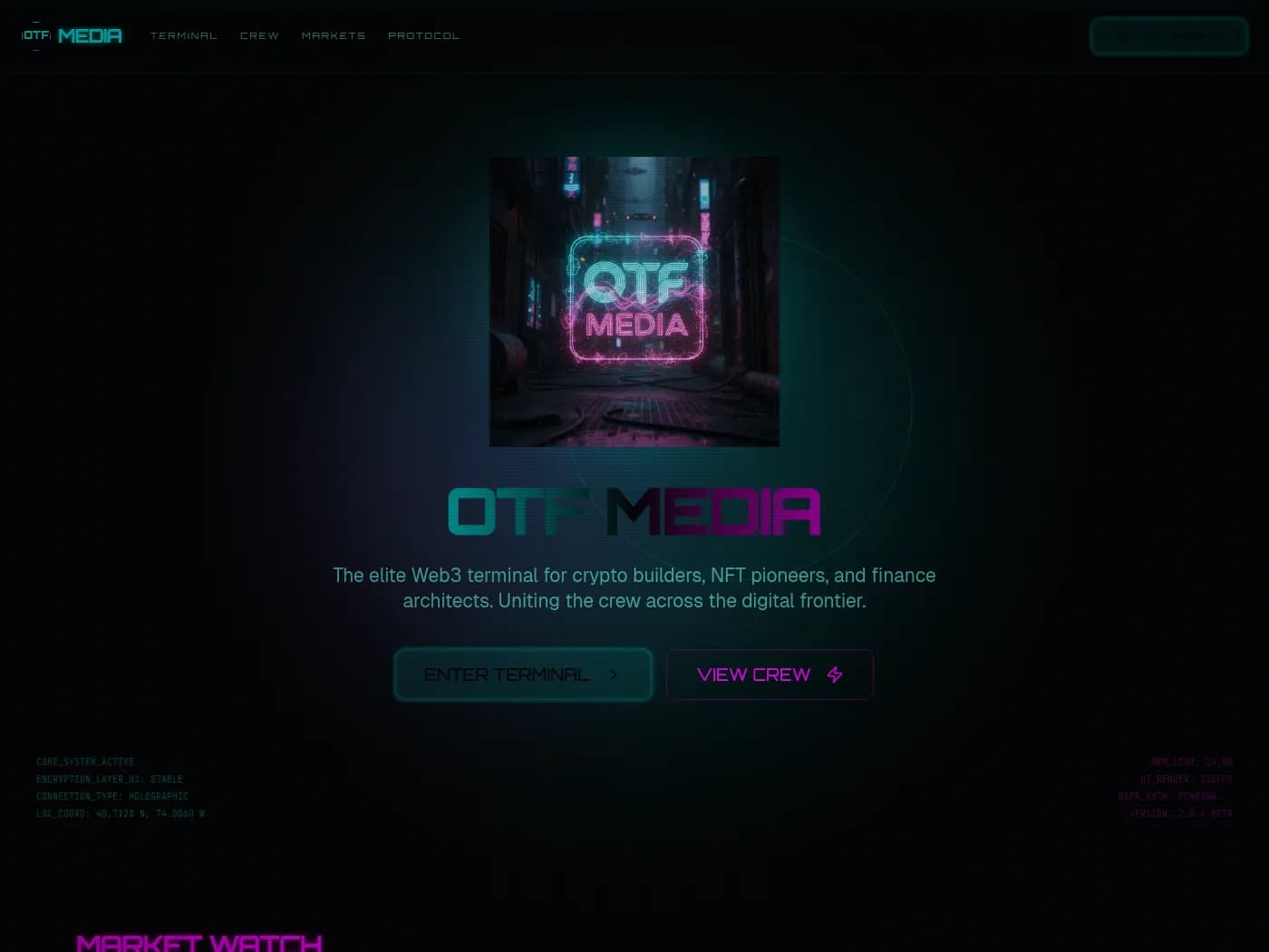OTF Neon Holo UI