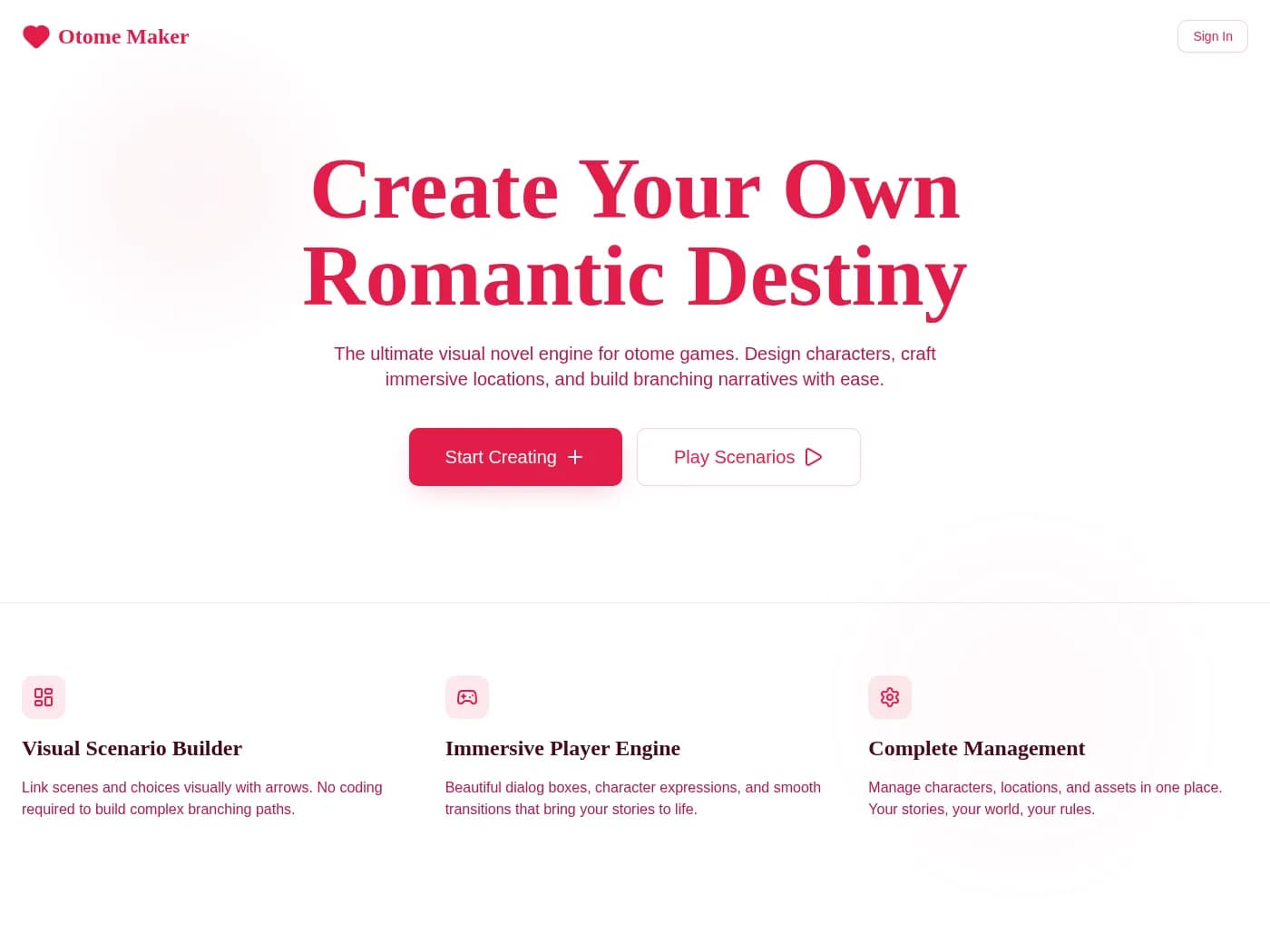 Otome Visual Novel Maker