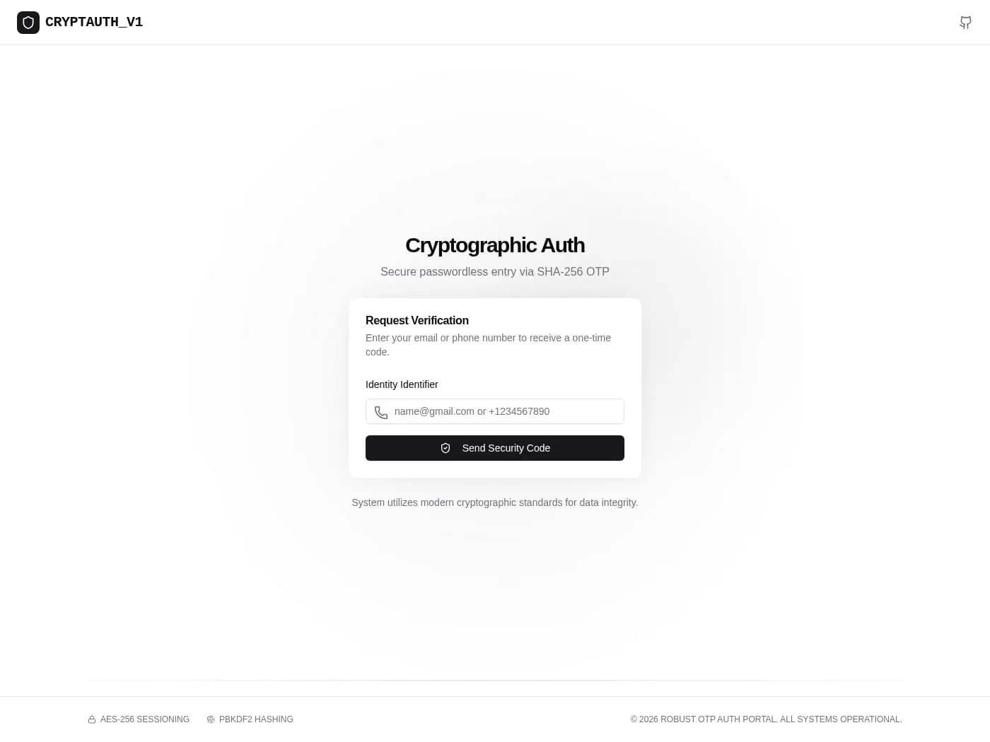 Secure OTP Auth Portal