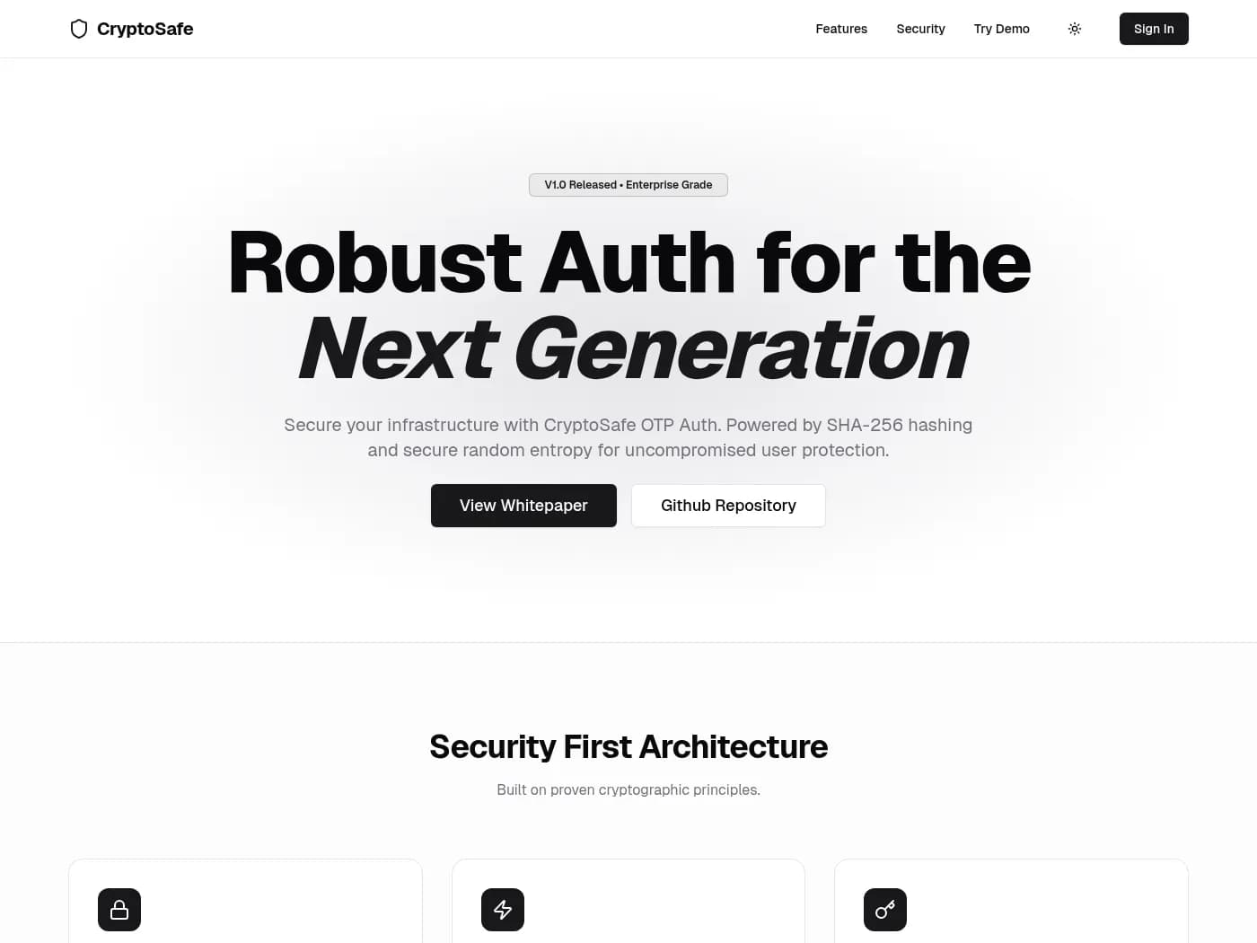 CryptoSafe OTP Auth