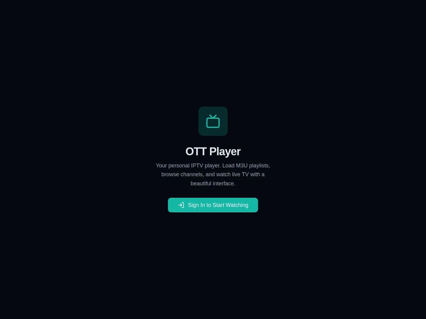 OTT TV Player Clone