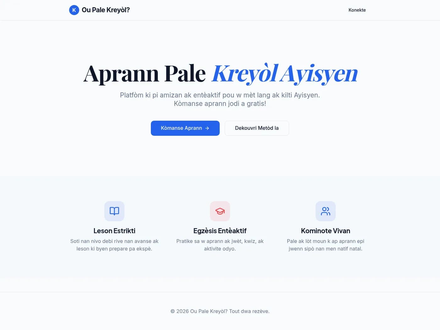 Ou Pale Kreyol?
