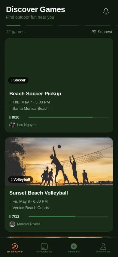 Outdoor Game Scheduler
