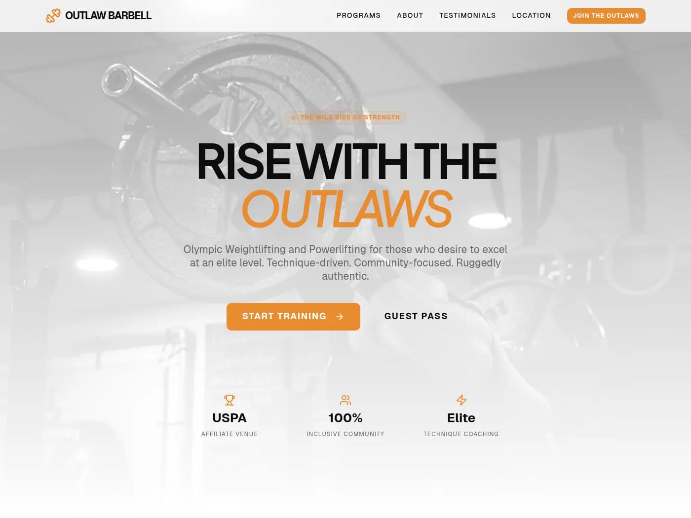 Outlaw Barbell Club Site