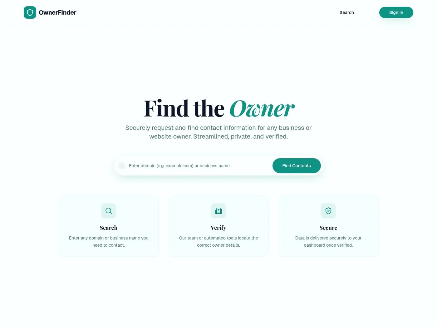Owner Contact Finder