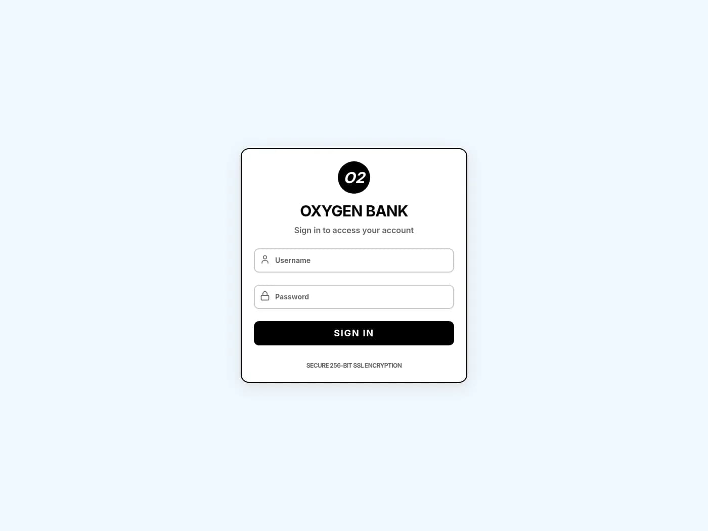 Oxygen Bank Dashboard