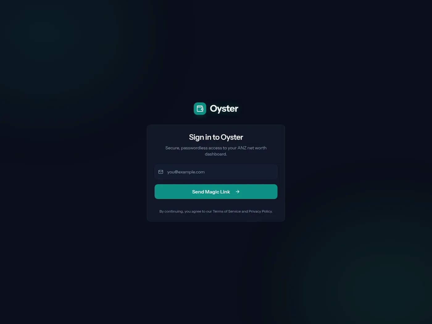 Oyster Financial Dashboard