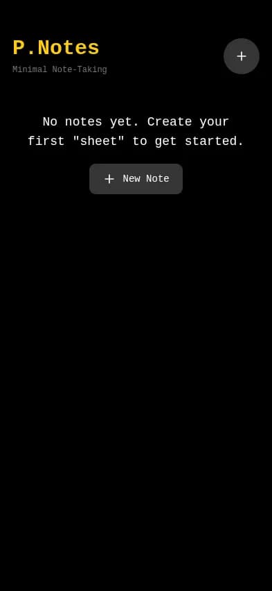 P.Notes Minimal Notes App
