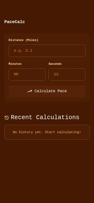 PaceCalc iOS