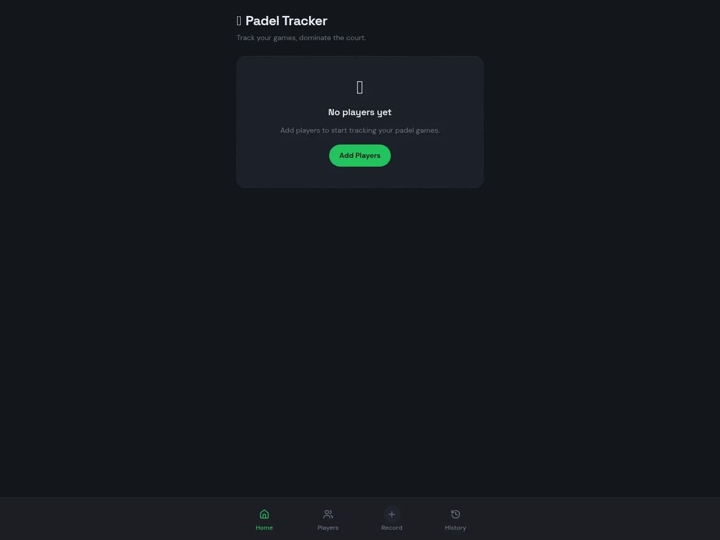 Padel Match Tracker