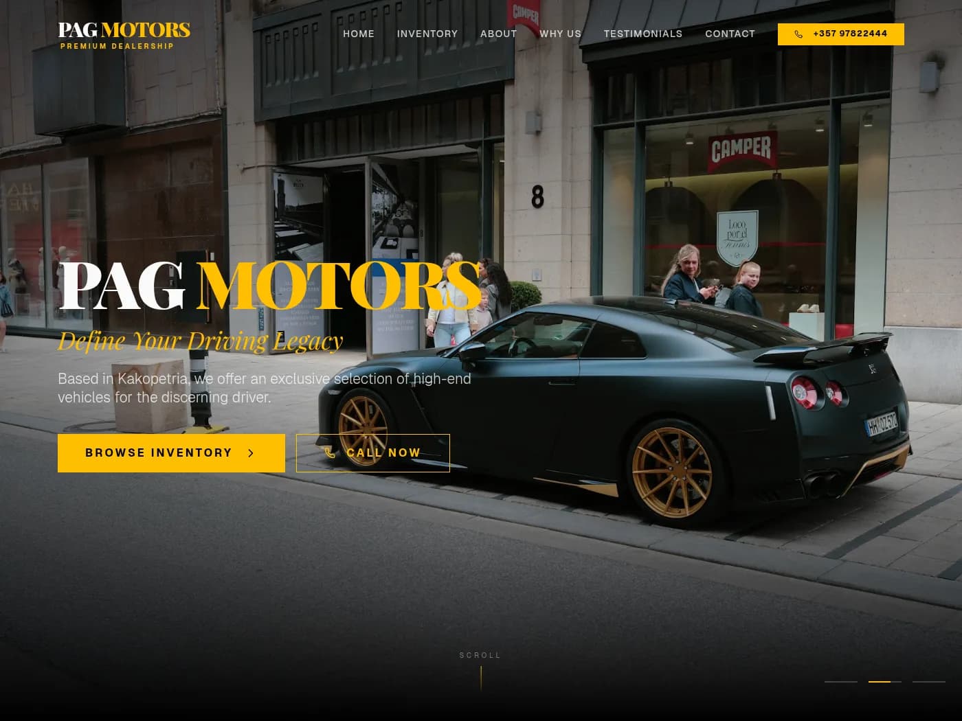 PAG Motors Premium Landing