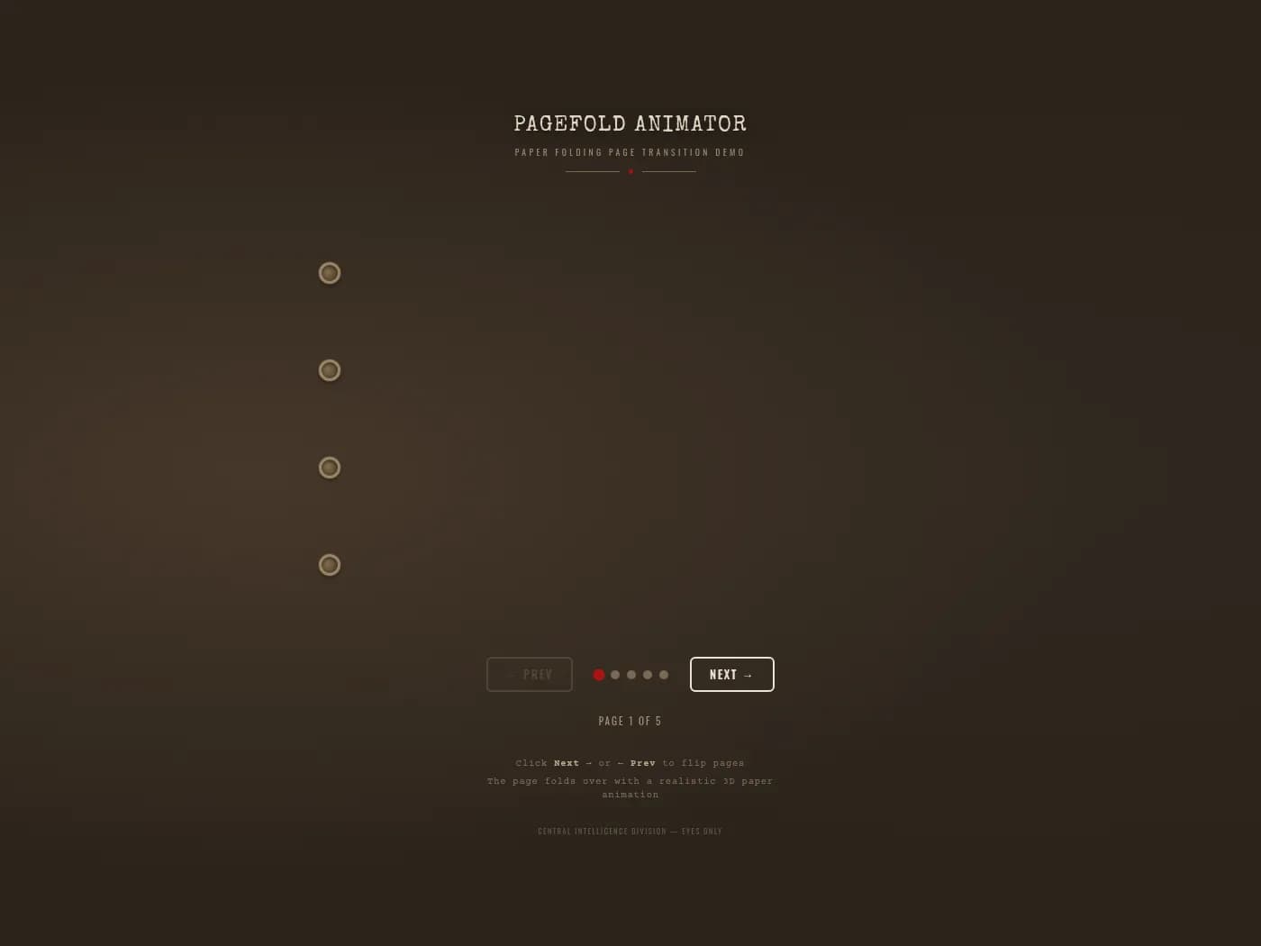 PageFold Web Animator