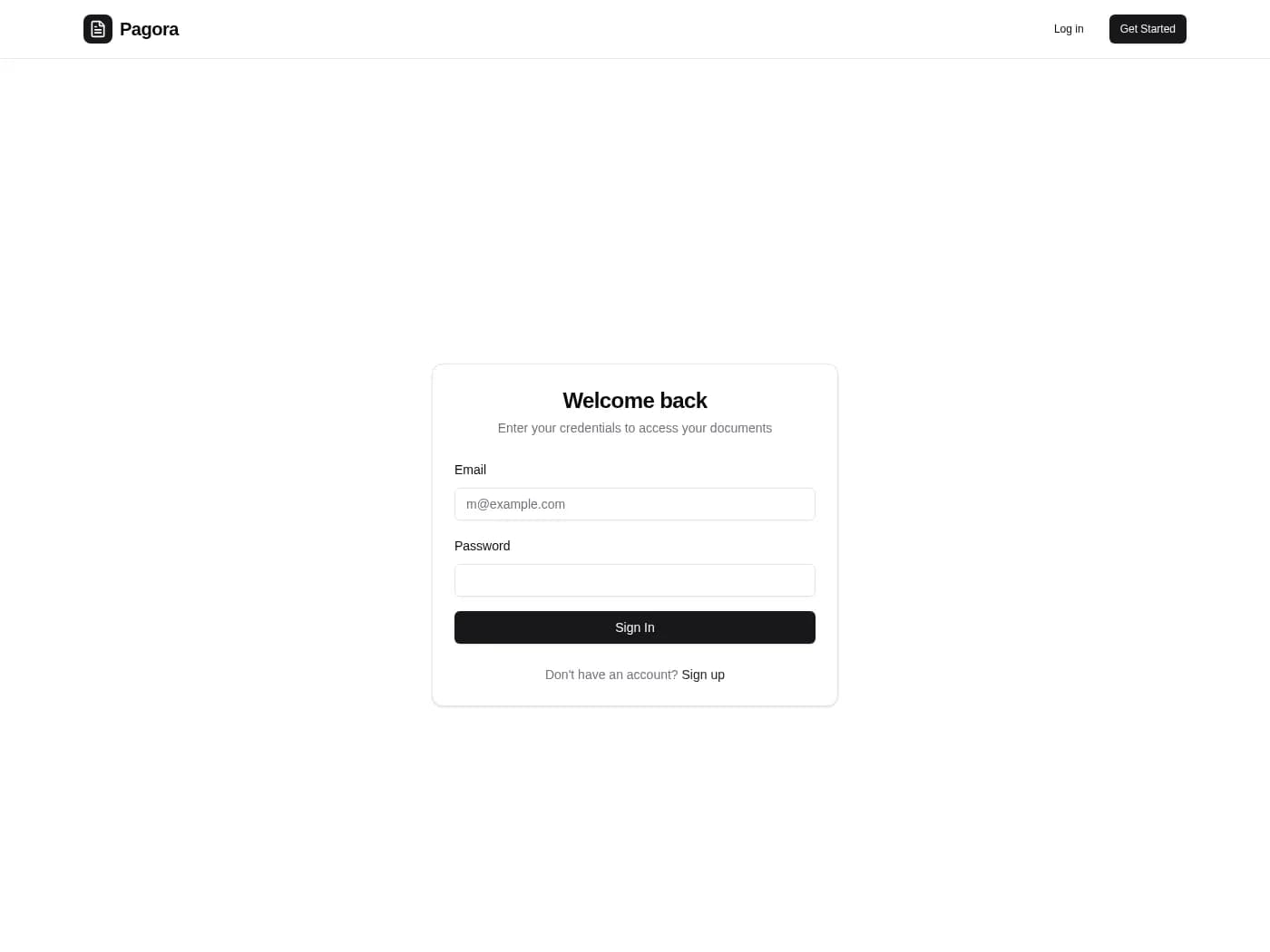 Pagora Document Editor