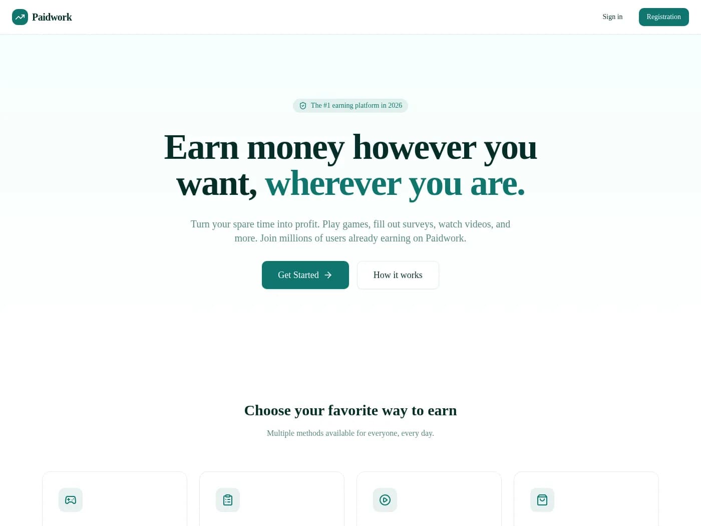 Paidwork Clone