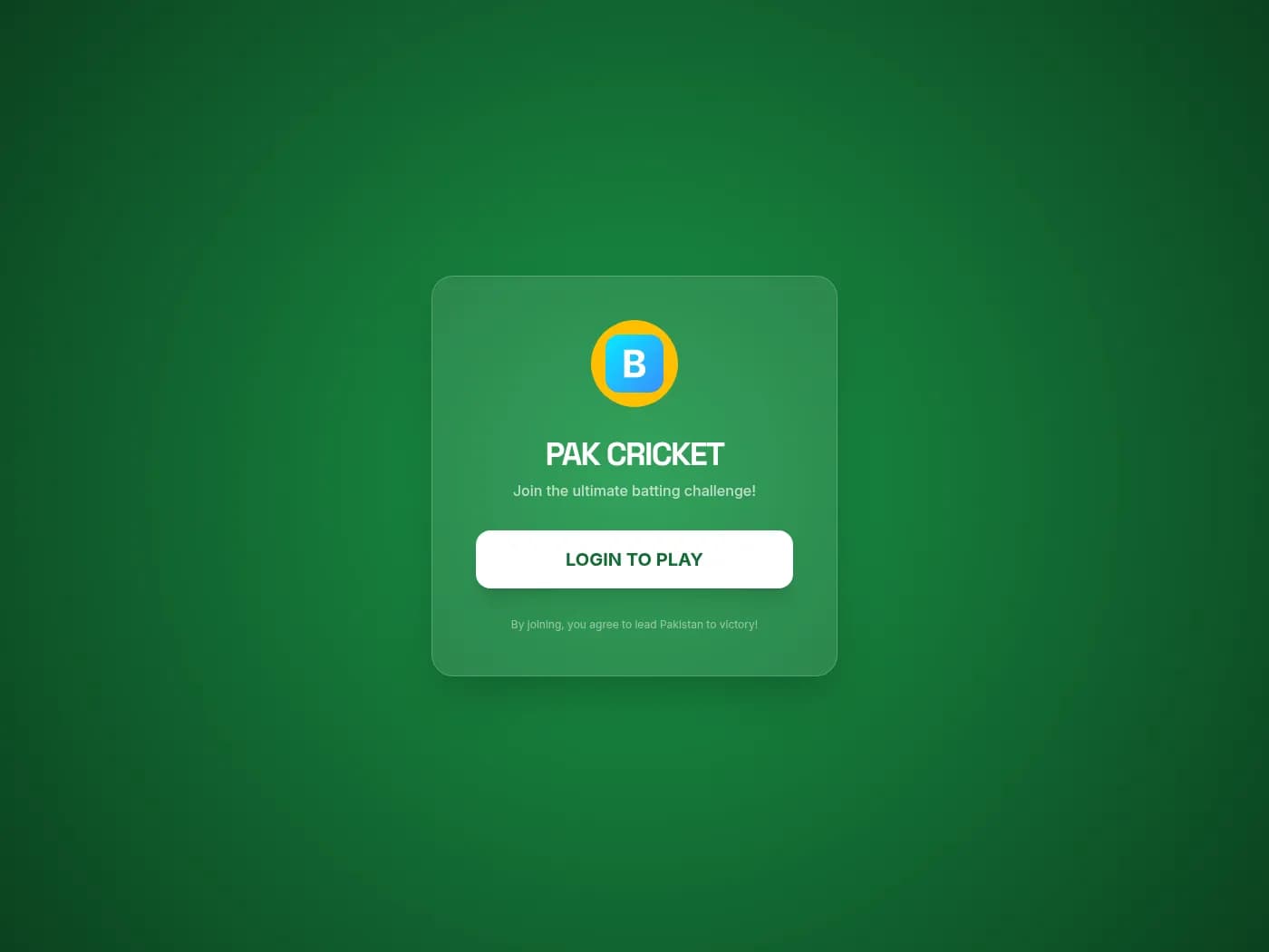 Pakistani Cricket Game