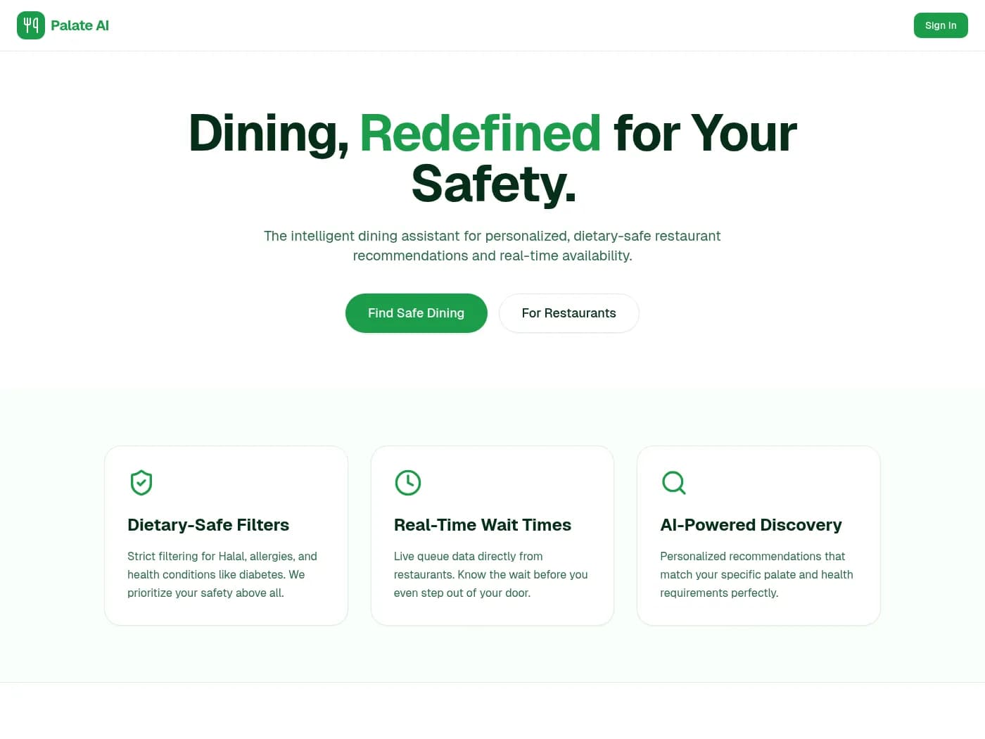 Palate AI Dining Assistant