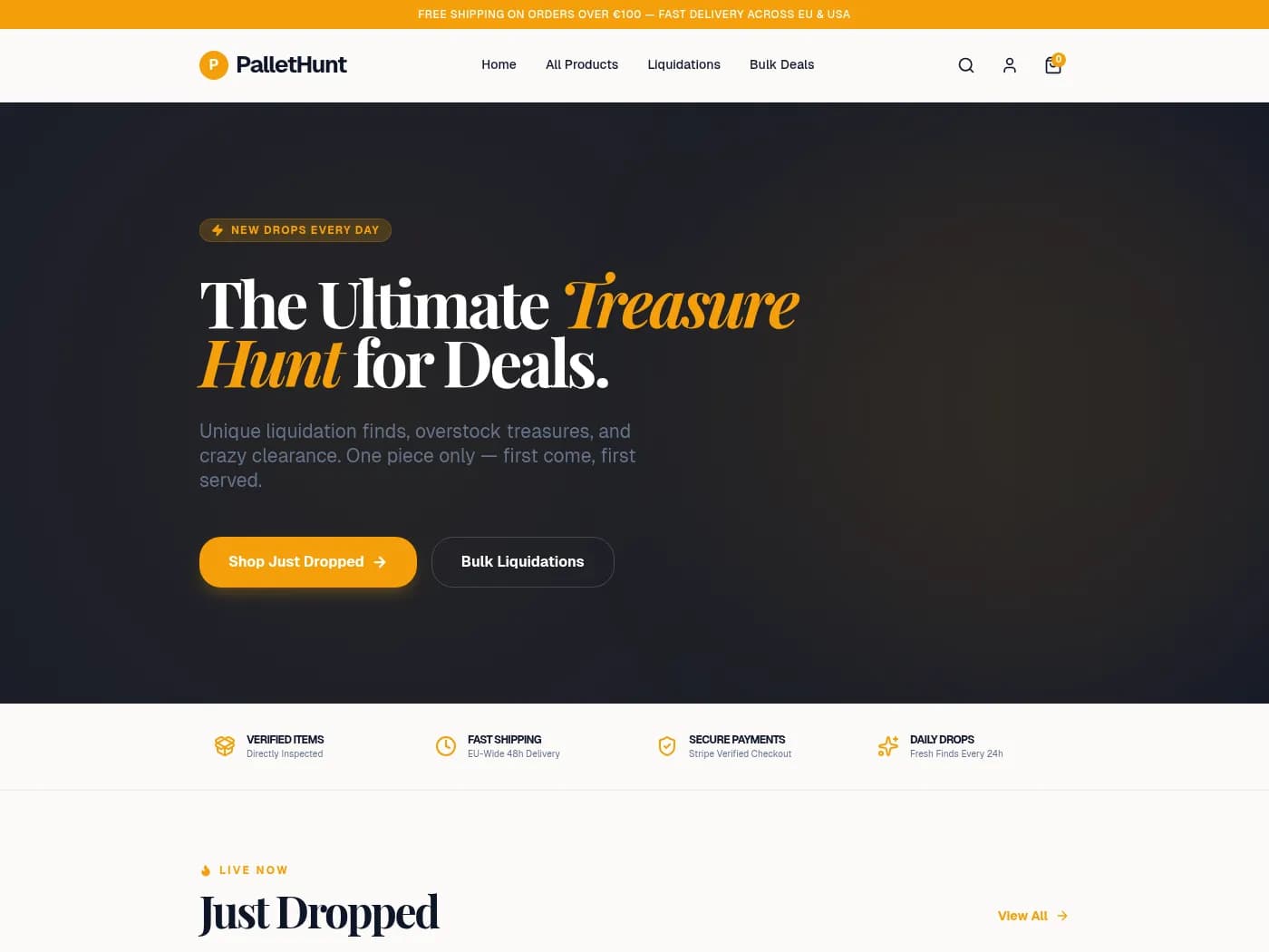 PalletHunt Ecommerce Hub