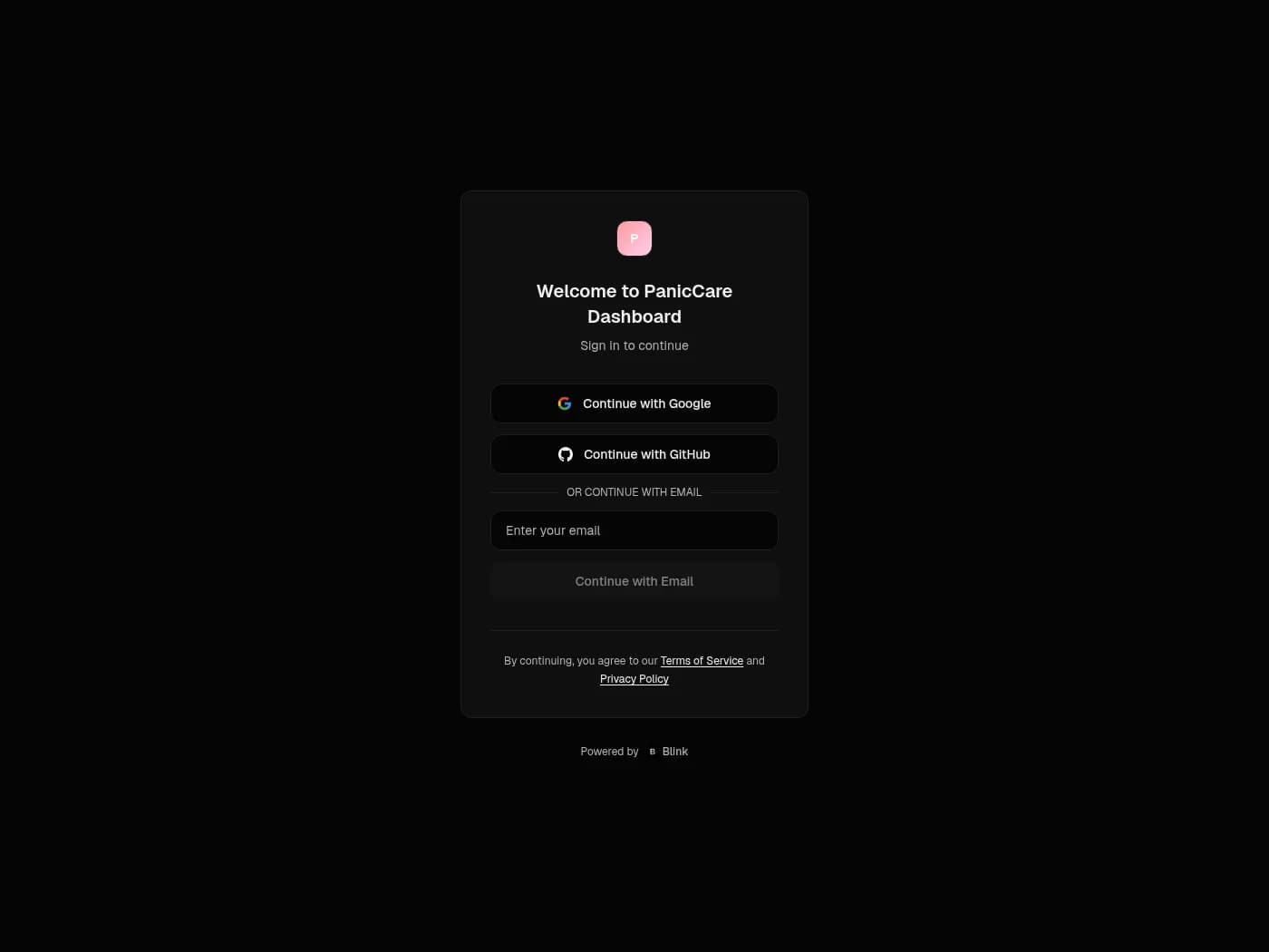 PanicCare Dashboard