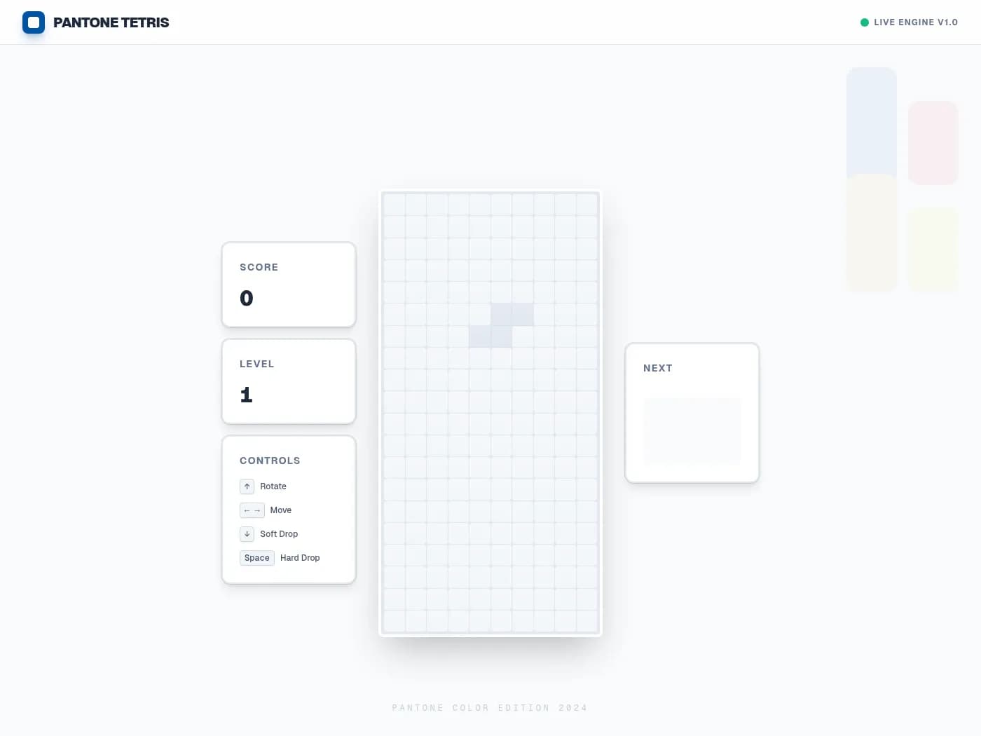 Pantone Tetris Game