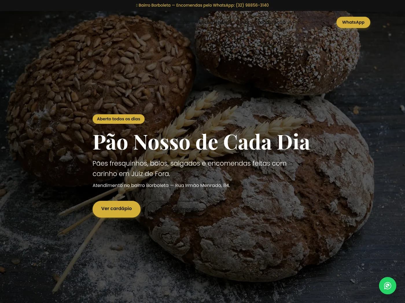Pão Nosso Pro Website