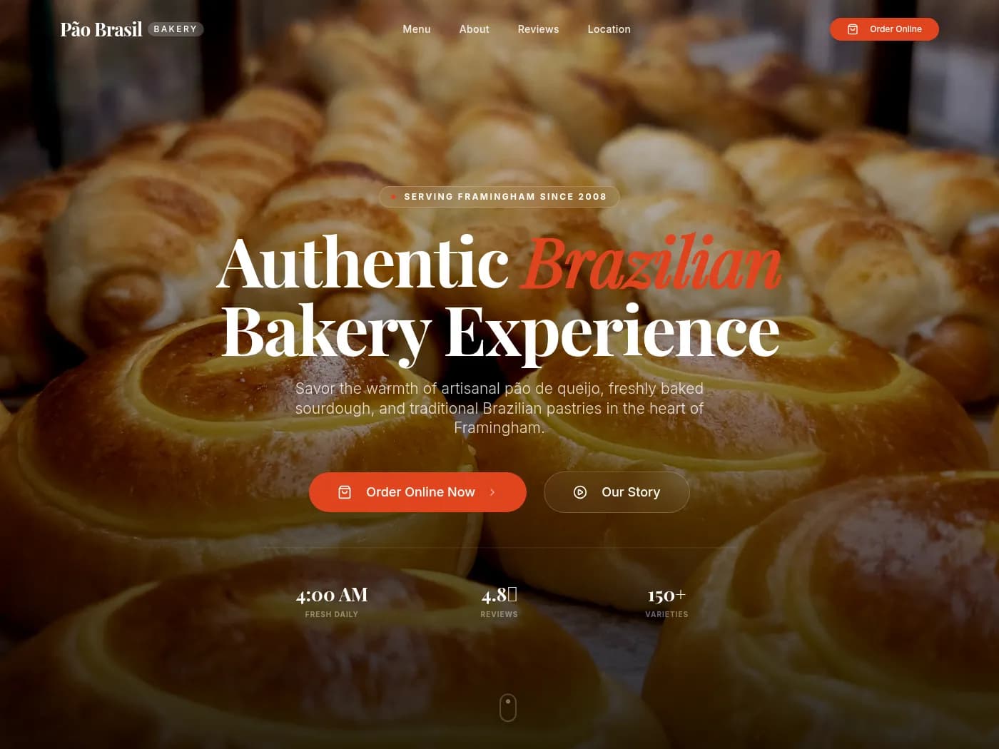 Pão Brasil Bakery Website