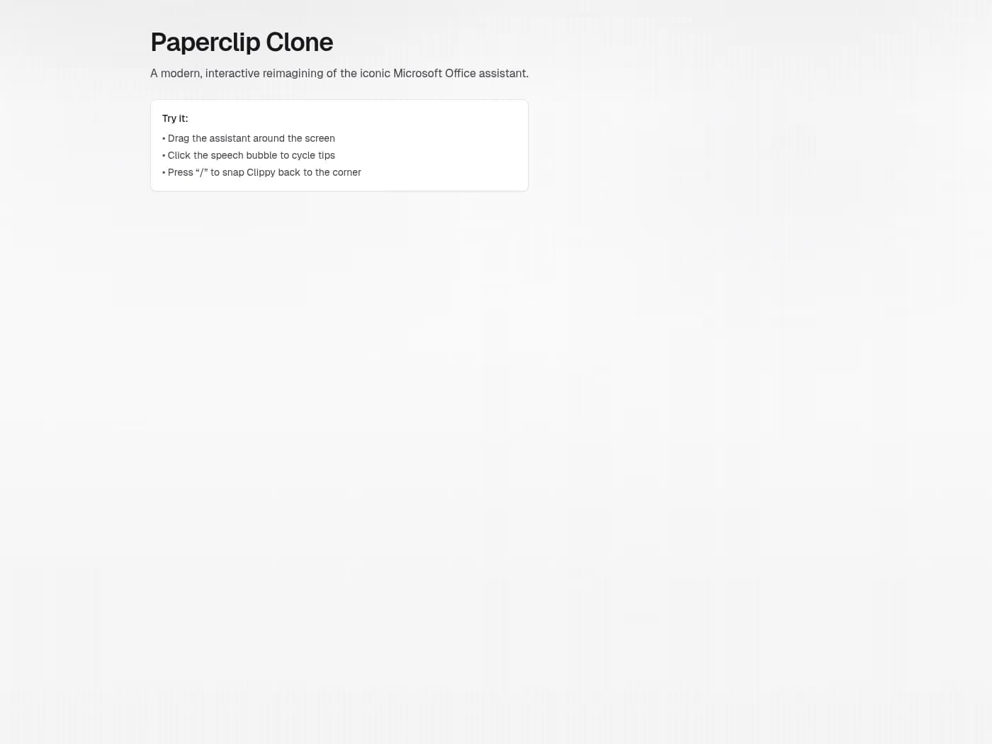 Paperclip Clone