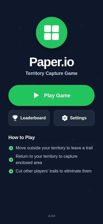 Paper.io Playstore Clone