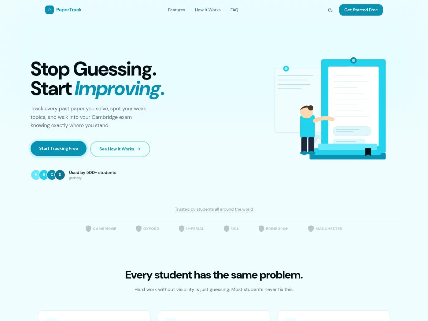 PaperTrack Landing Page