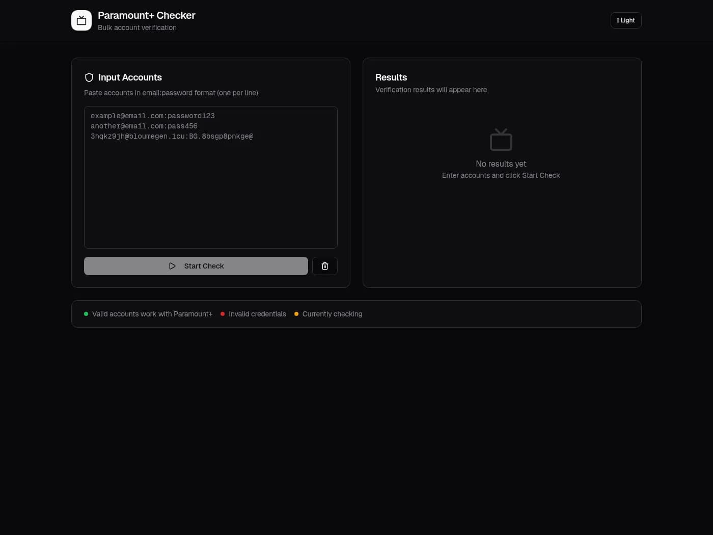 Paramount Account Checker