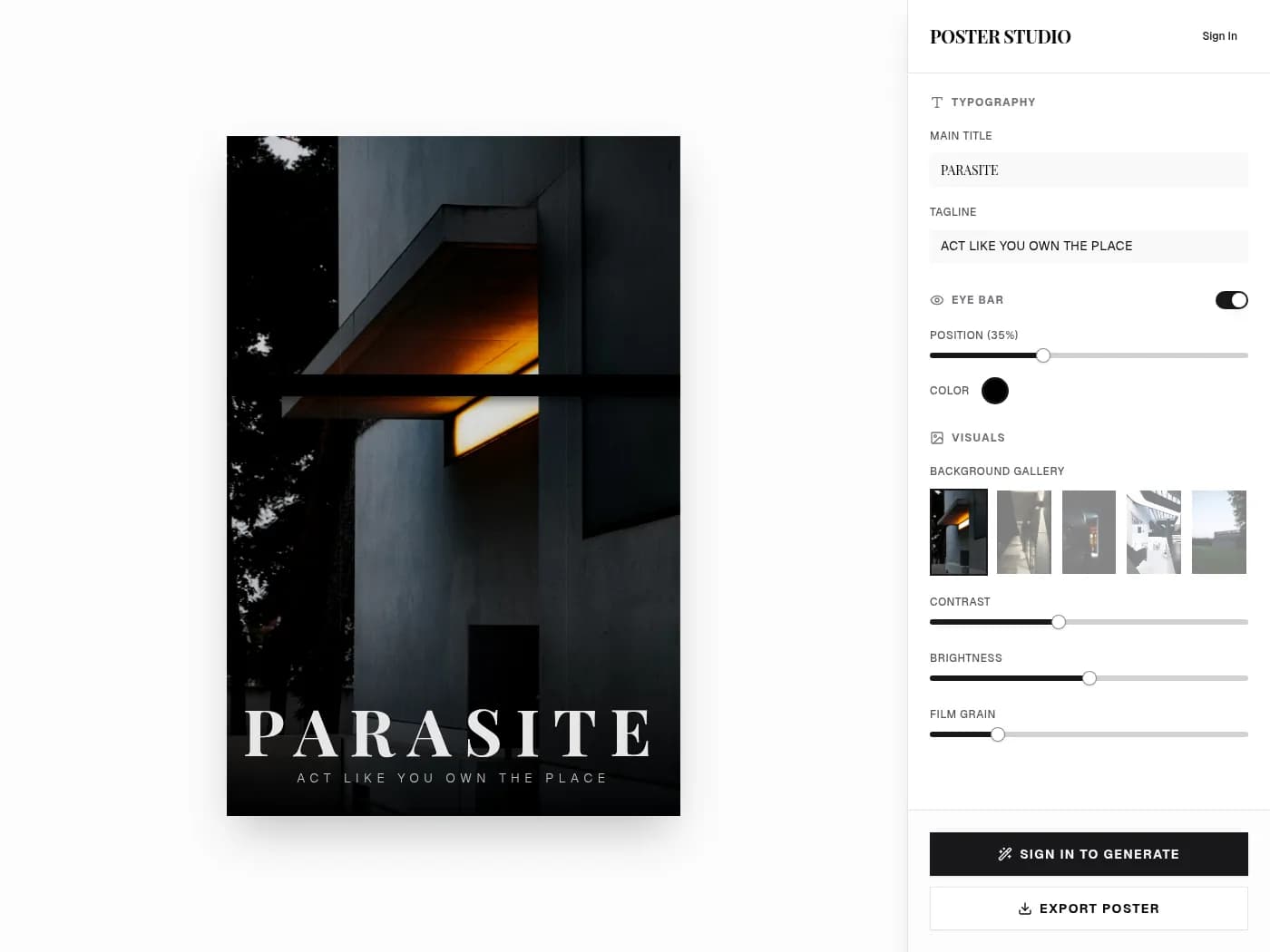 Parasite Movie Poster