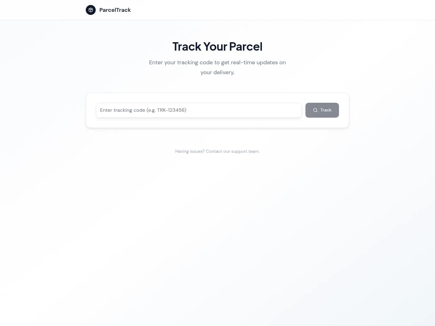 Parcel Tracking Portal