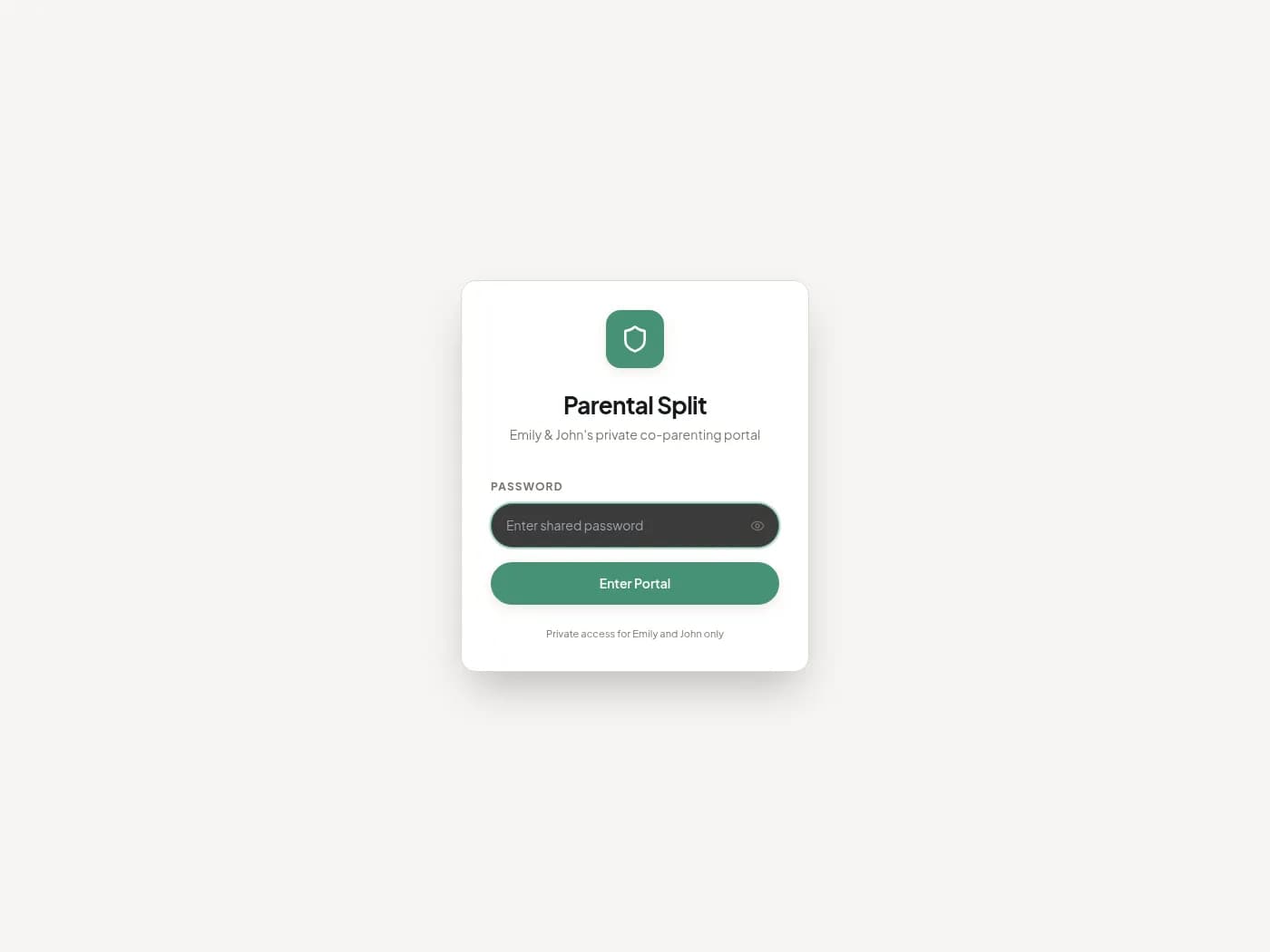 Parental Split Tracker