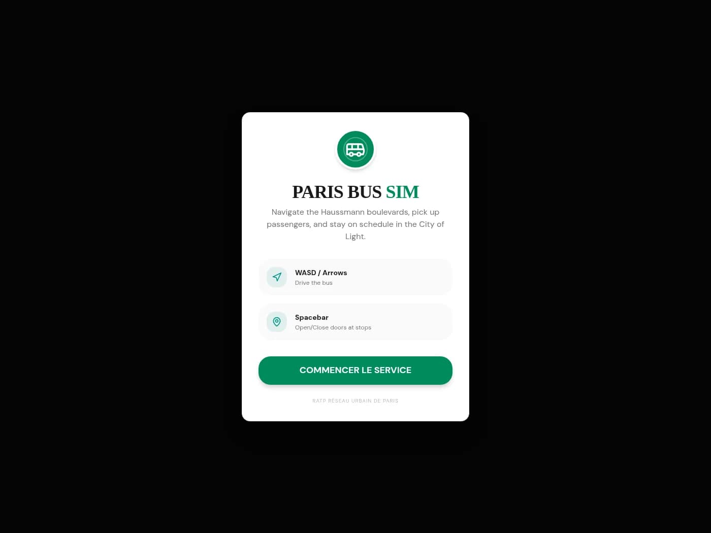 Paris Bus Driver Sim